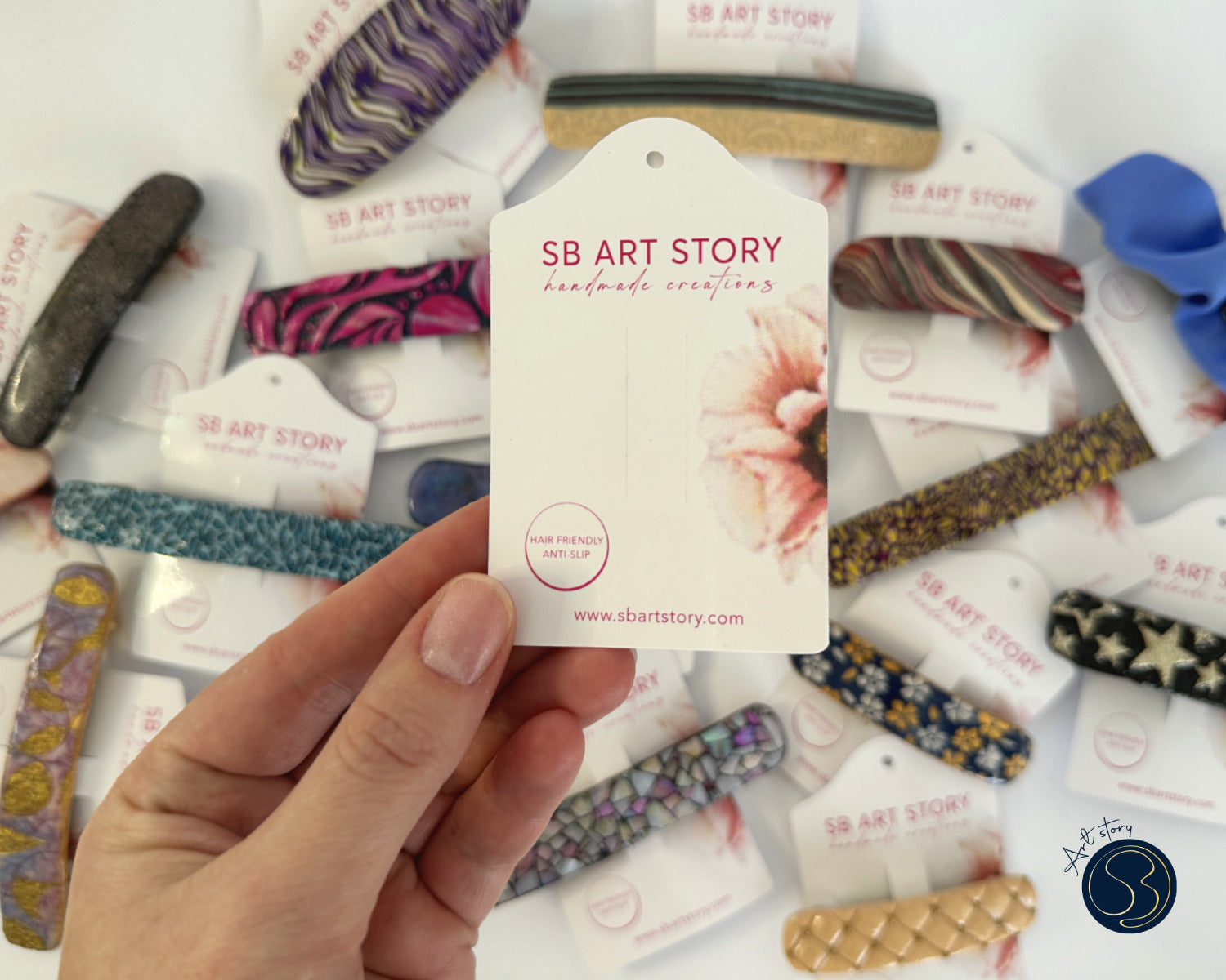 The Revival of SB Art Story: New Branded Tags for Barrettes – SBArtStory